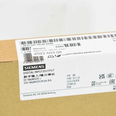 China SIEMENS PLC SIMATIC S7-1500 DI 16X24VDC / DQ 16X24VDC/0.5A BA 6ES7523-1BL00-0AA0  CHANNELS IN GROUPS OF 16, INPUT DELAY for sale