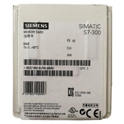 China SIEMENS 6ES7953-8LF30-0AA0 S7 MICRO MEMORY CARD FOR S7-300/C7/ET 200, 3, 3V NFLASH, 64 KB for sale