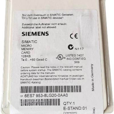 China SIEMENS 6ES7953-8LG20-0AA0 S7 MICRO MEMORY CARD FOR S7-300/C7/ET 200, 3, 3V NFLASH, 128 KB for sale