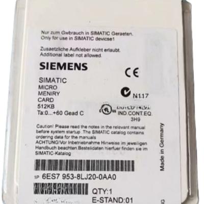 China SIEMENS 6ES7953-8LJ20-0AA0 S7 MICRO MEMORY CARD P. S7-300/C7/ET 200, 3, 3V NFLASH, 512 KB for sale