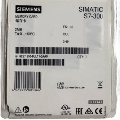 China SIEMENS 6ES7953-8LL11-0AA0 SIMATIC S7, MICRO MEMORY CARD F. S7-300/C7/ET 200S IM151 CPU, 3.3 V NFLASH, 2 MBYTES for sale