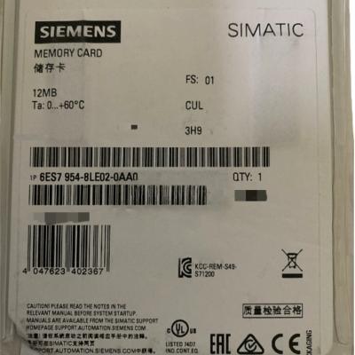 China SIEMENS 6ES7954-8LE02-0AA0 SIMATIC S7-1200  MEMORY CARDS FOR S7-1X 00 CPU/SINAMICS, 3, 3V FLASH, 12 MB for sale