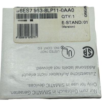 China SIEMENS 6ES7953-8LP11-0AA0 SIMATIC S7, MICRO MEMORY CARD F. S7-300/C7/ET 200S IM151 CPU, 3.3 V NFLASH, 8 MBYTES for sale