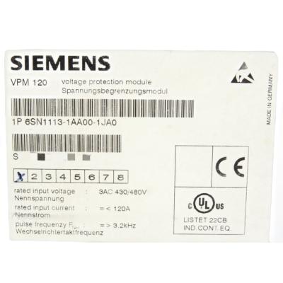 China SIEMENS 6SN1113-1AA00-1JA0 VOLTAGE PROTECTION MODULE 120 A 120 A FOR NEW PLANTS ORDER SUCCESSOR 6SN1113-1AA00-1JA1 for sale