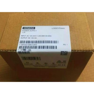 China SIEMENS 6EP3322-6SB10-0AY0 LOGO!POWER 15 V / 4 A STABILIZED POWER SUPPLY INPUT: 100-240 V AC OUTPUT: 15 V DC / 4 A for sale
