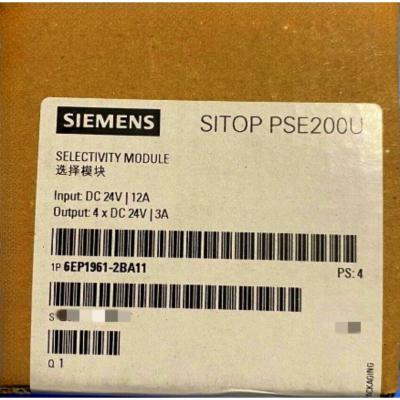 China SIEMENS 6EP1961-2BA11 SITOP PSE200U 3 A SELECTIVITY MODULE 4-CHANNEL INPUT: 24 V DC/12 A OUTPUT: 24 V DC/4X 3 A for sale