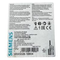 China SIEMENS 3RW3028-1BB04 SIRIUS SOFT STARTER S0 38 A, 18.5 KW/400 V, 40 °C 200-480 V AC, 24 V AC/DC SCREW TERMINALS for sale