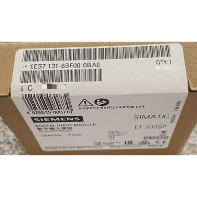 China SIEMENS 6ES7131-6BF00-0BA0 SIMATIC ET200SP DIGITAL INPUT MODULE, 8-POINT, 24VDC SUITABLE FOR BU TYPE A0 for sale