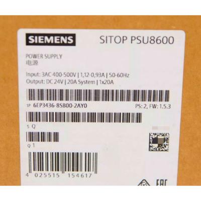 China SIEMENS 6EP3436-8SB00-2AY0 SITOP PSU8600 3AC 20 A PN STABILIZED POWER SUPPLY INPUT: 400-500 V 3 AC OUTPUT: 24 V DC/20 A for sale
