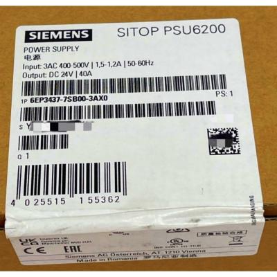 China SIEMENS 6EP3437-7SB00-3AX0 SITOP PSU6200 24 V/40 A stabilized power supply input: 400 - 500 V AC output: 24 V DC/40 A for sale