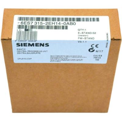 China SIEMENS 6ES7315-2EH14-0AB0 SIMATIC S7-300 CPU315-2 PN/DP, MPI/DP/PROFINET,CENTRAL PROCESSING UNIT WITH 384 KB for sale