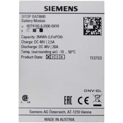 China SIEMENS 6EP4143-8JB00-0XY0 SITOP BAT8600 LIFEPO4 BATTERY MODULE FOR UPS8600 DC 48 V/264 WH ENERGY STORAGE: MAINTEN. for sale