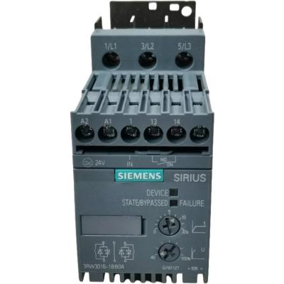 China SIEMENS 3RW3016-1BB04 SIRIUS SOFT STARTER S00 9 A, 4 KW/400 V, 40 °C 200-480 V AC, 24 V AC/DC SCREW TERMINALS for sale