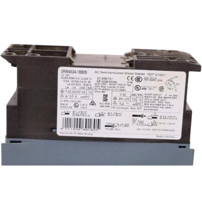 China SIEMENS 3RW4024-1BB05 SIRIUS SOFT STARTER S0 12.5 A, 7.5 KW/500 V, 40 °C 400-600 V AC, 24 V AC/DC SCREW TERMINALS for sale