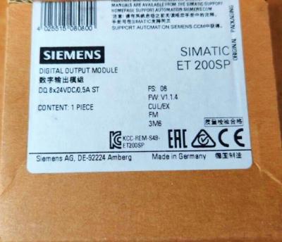 China SIEMENS 6ES7132-6BF00-0BA0 SIMATIC ET 200SP, DIGITAL OUTPUT MODULE, DQ 8X 24 V DC/0.5 A STANDARD, SUITABLE FOR BU TYPE for sale