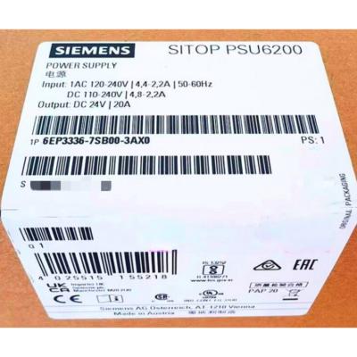 China SIEMENS 6EP3336-7SB00-3AX0 SITOP PSU6200 24 V/20 A STABILIZED POWER SUPPLY INPUT: 120 - 230 V AC (110 - 240 V DC) for sale