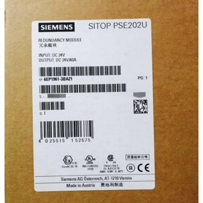 China SIEMENS 6EP1961-3BA21 SITOP PSE202U REDUNDANCY MODULE INPUT/OUTPUT: 24 V DC/40 A SUITABLE FOR DECOUPLING TWO SITOP power for sale