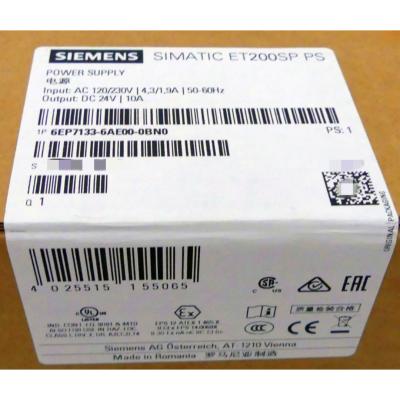 China SIEMENS 6EP7133-6AE00-0BN0 SIMATIC ET 200SP PS 24V/10A STABILIZED POWER SUPPLY INPUT: 120/230 V AC OUTPUT: 24 V DC/10 A for sale