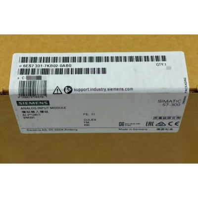 China SIEMENS 6ES7331-7KB02-0AB0 SIMATIC S7-300, ANALOG INPUT SM 331, ISOLATED, 2 AI, RESOLUTION 9/12/14 BITS for sale
