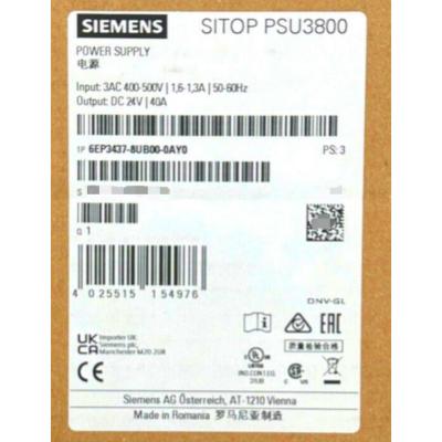 China SIEMENS 6EP3437-8UB00-0AY0 SITOP PSU3800 24 V/30-40 A STABILIZED POWER SUPPLY INPUT: 400-500 V 3 AC OUTPUT: 24 V DC for sale