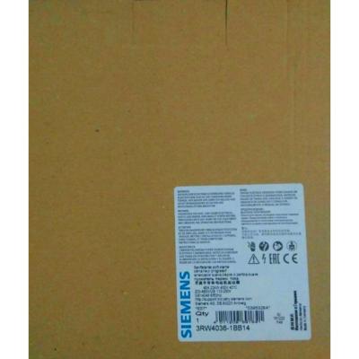 China SIEMENS 3RW4036-1BB14 SIRIUS soft starter S2 45 A, 22 kW/400 V, 40 °C 200-480 V AC, 110-230 V AC/DC Screw terminals for sale