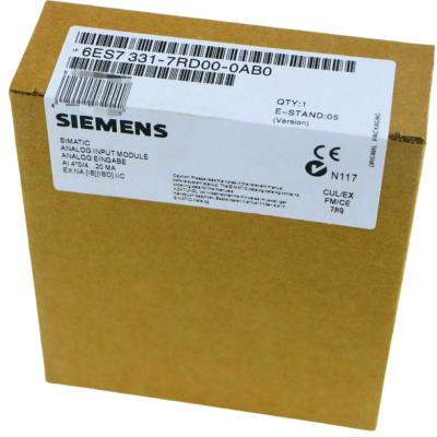 China SIEMENS 6ES7331-7RD00-0AB0 SIMATIC S7, ANALOG INPUT SM 331, ISOLATED, 4 AE; 0/4 TO 20 MA, 1 X 20-POLE for sale