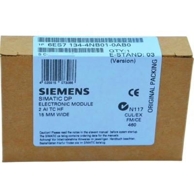 China SIEMENS 6ES7134-4NB01-0AB0 SIMATIC DP, ELECTRONICS MODULE F. ET200S, 2AI TC HIGH FEATURE, 15 MM WIDTH, 15 BIT for sale
