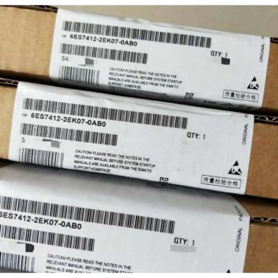 China SIEMENS 6ES7412-2EK07-0AB0 SIMATIC S7-400, CPU 412-2 PN CENTRAL PROCESSING UNIT WITH: WORK MEMORY 1 MB, (0.5 MB CODE for sale