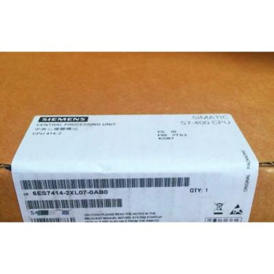 China SIEMENS 6ES7414-2XL07-0AB0 SIMATIC S7-400, CPU 414-2 CENTRAL PROCESSING UNIT WITH: WORK MEMORY 2 MB, 1 MB CODE, for sale