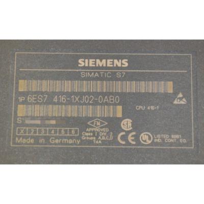 China SIEMENS 6ES7416-1XJ02-0AB0 SIMATIC S7-400, CPU 416-1 CENTRAL PROCESSING UNIT WITH: MULTI-POINT MPI INTERFACE 512 KB WORK for sale
