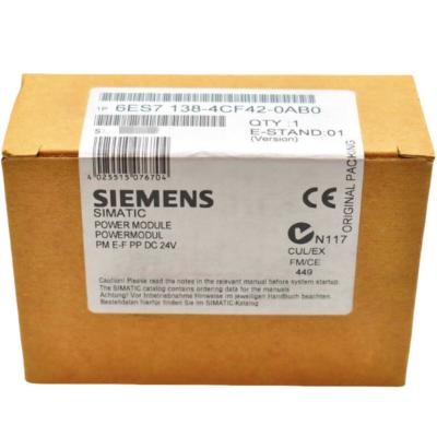 China SIEMENS 6ES7138-4CF42-0AB0 POWER MODULE PM-E F PROFISAFE, F. ET200S; 24 V DC SUITABLE FOR GROUNDED SETUP RELAY for sale
