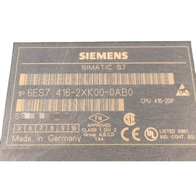 China SIEMENS 6ES7416-2XK00-0AB0 SIMATIC S7-400, CPU 416-2 DP CENTRAL PROCESSING UNIT WITH: MULTI-POINT MPI INTERFACE INTEGR. for sale