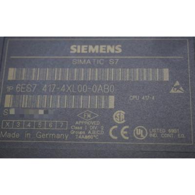 China SIEMENS 6ES7417-4XL00-0AB0 SIMATIC S7-400, CPU 417-4 4 MB WORK MEMORY (2 MB CODE; 2 MB DATA) 1 MPI 12 MBIT/S for sale
