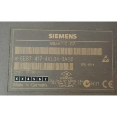 China SIEMENS 6ES7417-4XL04-0AB0 SIMATIC S7-400, CPU 417-4 CENTRAL PROCESSING UNIT WITH: WORK MEMORY 20 MB (10 MB CODE for sale