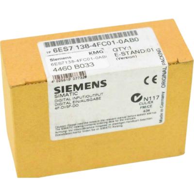 China SIEMENS 6ES7138-4FC01-0AB0 SIMATIC DP, ELECTRONICS MODULE F. ET200S, 4 F-DI/3 F-DO 24 V DC/2A PROFISAFE for sale