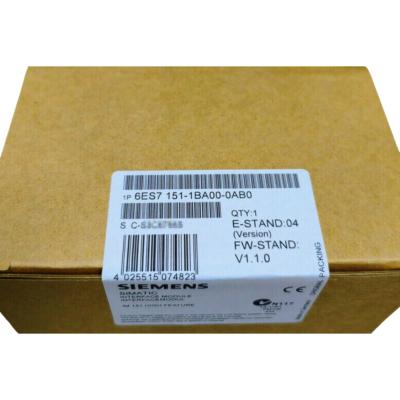 China SIEMENS 6ES7151-1BA00-0AB0 SIMATIC DP, INTERFACE MODULE IM151-1 HIGH FEATURE F. ET200S; TRANSMISS. RATE UP TO 12MBIT/S; DATA VOLUMEN 244 BYTE FOR I/O, MAX. 63 MODULES CONNECTABLE; for sale