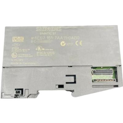 China SIEMENS 6ES7151-7AA11-0AB0 SIMATIC DP, IM151-7 CPU FOR ET200S, 64 KB WORKING MEMORY INTEGR. PROFIBUS DP INTERFACE (9 PIN SUB-D, FEMALE) AS DP SLAVE, W/O BATTERY for sale