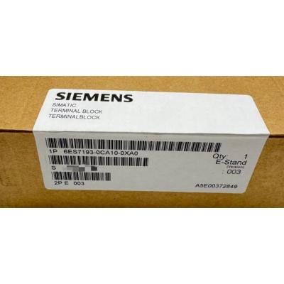 China SIEMENS 6ES7193-0CA10-0XA0 SIMATIC DP, TERMINAL BLOCK TB1/DC (ET 200B) FOR DIGITAL ELECTR. SUBMODULES WITH 3-WIRE SCREW TERMINALS, W=160MM for sale