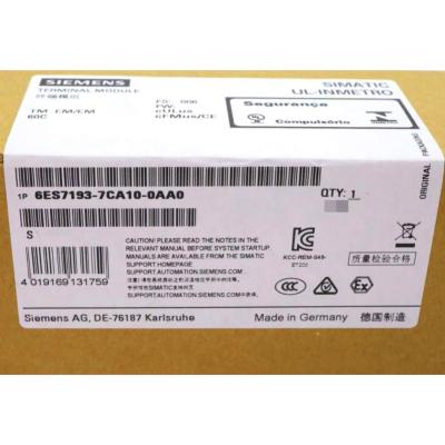 China SIEMENS 6ES7193-7CA10-0AA0 SIMATIC DP, TERMINAL MODULE TM-EM/EM60C FOR ET200ISP, FOR HOLDING TWO ELECTRONIC MODULES, SPRING-LOADED TERMINALS, EX EB [IA GA/IB] IIC T4 GB, EX EB [IA IIIC DA] IIC T4 GB for sale