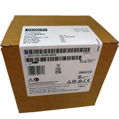 China SIEMENS 6ES7212-1HE40-0XB0 SIMATIC S7-1200, CPU 1212C, COMPACT CPU, DC/DC/RELAY, ONBOARD I/O: 8 DI 24 V DC; 6 DO RELAY 2 A; 2 AI 0-10 V DC, POWER SUPPLY: DC 20.4-28.8 V DC, PROGRAM/DATA MEMORY 100 KB for sale