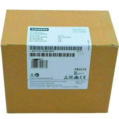China SIEMENS 6ES7215-1BG40-0XB0 SIMATIC S7-1200, CPU 1215C, COMPACT CPU, AC/DC/RELAY, 2 PROFINET PORTS, ONBOARD I/O: 14 DI 24 V DC; 10 DO RELAY 2 A, 2 AI 0-10 V DC, 2 AO 0-20 MA DC, POWER SUPPLY: AC 85-264 for sale