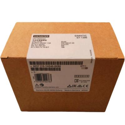 China SIEMENS 6ES7215-1HG40-0XB0 SIMATIC S7-1200, CPU 1215C, COMPACT CPU, DC/DC/RELAY, 2 PROFINET PORTS, ONBOARD I/O: 14 DI 24 V DC; 10 DO RELAY 2 A, 2 AI 0-10 V DC, 2 AO 0-20 MA DC for sale