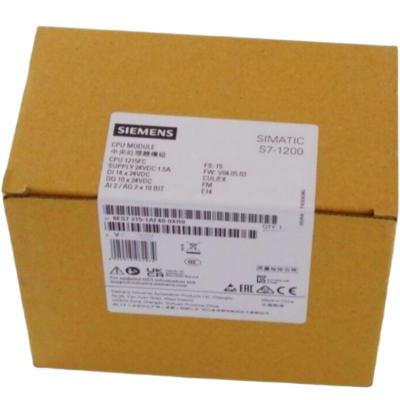 China SIEMENS 6ES7215-1AF40-0XB0 SIMATIC S7-1200F, CPU 1215 FC, COMPACT CPU, DC/DC/DC, 2 PROFINET PORTS, ONBOARD I/O: 14 DI 24 V DC; 10 DO 24 V DC; 0.5 A; 2 AI 0-10 V DC, 2 AO 0-20 MA DC for sale