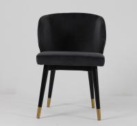 China Black Velvet Fabric Furniture Dining Room Chairs Luxury for sale