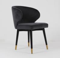 China Black Velvet Fabric Furniture Dining Room Chairs Luxury for sale
