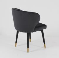 China Black Velvet Fabric Furniture Dining Room Chairs Luxury for sale