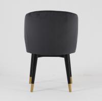 China Black Velvet Fabric Furniture Dining Room Chairs Luxury for sale