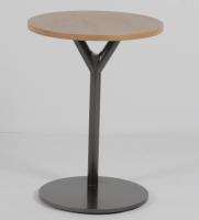 China Black Wooden Top Living Room Coffee Table With Steel Base for sale