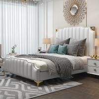 China Luxury Hotel Bedroom Furniture Solid Wood Shelf With Stainless Steel Legs for sale