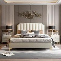 China Luxury Hotel Bedroom Furniture Solid Wood Shelf With Stainless Steel Legs for sale